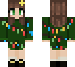 EDITED Christmas tree skin 4px arm | Minecraft Skin