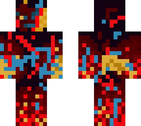 red and blue fire | Minecraft Skins