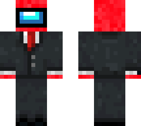 Red Crewmate Business Suit | Minecraft Skin