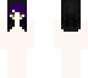 black hair purple bangs | Minecraft Skin