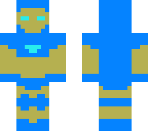 Blue&Gold Iron Man | Minecraft Skin