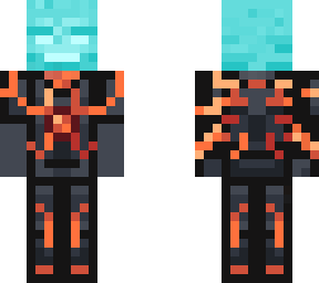 diamond necron head and necron armor | Minecraft Skin