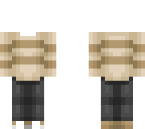 Striped Sweater Outfit Base Tan | Minecraft Skin