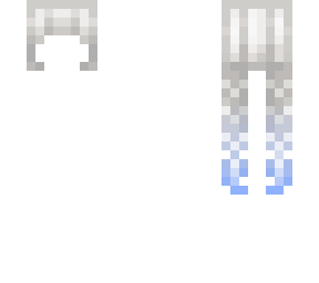 Two Thick Ombre Braids HB White to Blue | Minecraft Skin