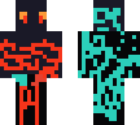 fire vs. water punch | Minecraft Skin