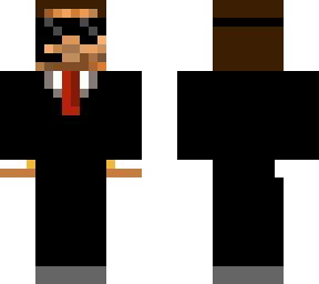 Minecraft Bodyguard with shades | Minecraft Skin