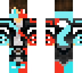 red and blue bounty hunter | Minecraft Skin