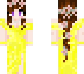 vestido amarillo | Minecraft Skin