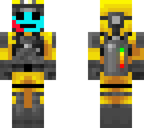 cyan in a hazmat suit | Minecraft Skin