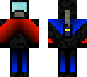 Red and Blue skin with helmet | Minecraft Skin