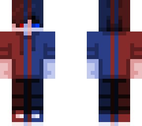 red and blue gamer | Minecraft Skins