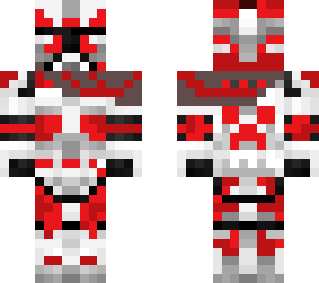 Custom Red Clone Commander | Minecraft Skin