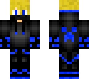 Blond blue gamer guy | Minecraft Skin