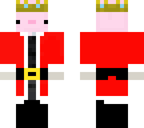 Christmas king axolotl | Minecraft Skin