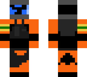 Mobile task Force With a broken helmet | Minecraft Skin