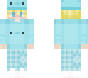 Blue Axolotl Boy | Minecraft Skin