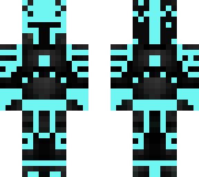 Blue neon Knight | Minecraft Skin