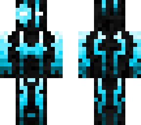 Blue Neon Man | Minecraft Skin