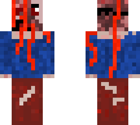 mauled human with slashed mask and ripped jeans | Minecraft Skin