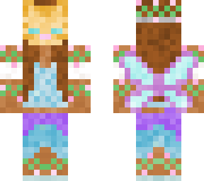fairy queen butterfly girl flowers cat | Minecraft Skins