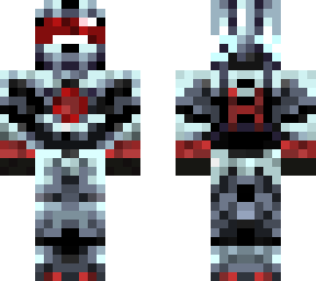 White on Red Elite Spartan (Halo Infinite) | Minecraft Skin