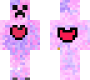 Kawaii heart creeper | Minecraft Skin