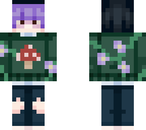 mushroom cottagecore nonbinary floral cute | Minecraft Skins