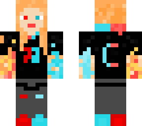 fire and water | Minecraft Skins