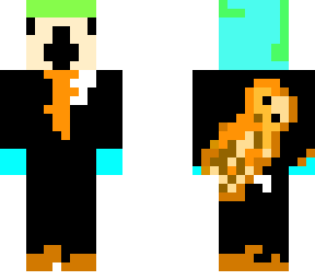 Parrotx2 in a suit, but simple | Minecraft Skin
