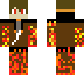 Firey human | Minecraft Skin