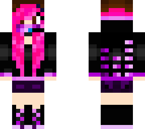 Pink Hair Gamer Girl | Minecraft Skin