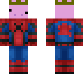 spider-man king pig | Minecraft Skin
