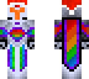 Christmas rainbow knight | Minecraft Skin