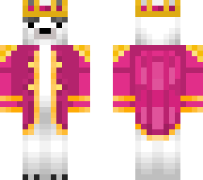 King Polar Bear (Pink) | Minecraft Skin
