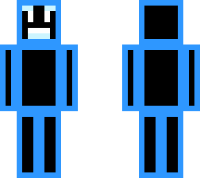 Guy With Blue Outline | Minecraft Skin