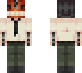 chainsaw man anime man cool | Minecraft Skins