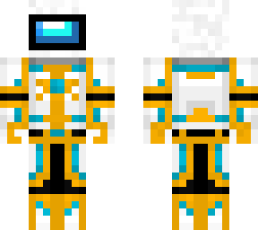 White Crewmate Armored | Minecraft Skin