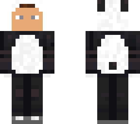 dark Brown Hair panda skin | Minecraft Skin