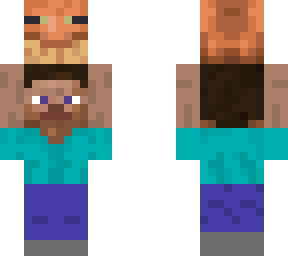 Steve holding a frog | Minecraft Skin