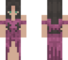 ashe purple dress base | Minecraft Skin
