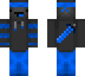 black blue noob | Minecraft Skin