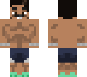 playa hombre barba moreno crocks shorts | Minecraft Skins