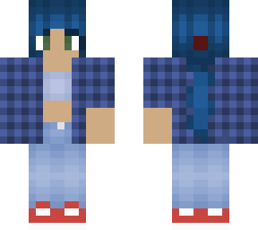 Blue Haired girl ig | Minecraft Skin