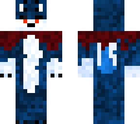 Blue Wolf with Red Cloak | Minecraft Skin