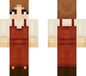 Red Overalls with Puffy Sleeves | Minecraft Skin