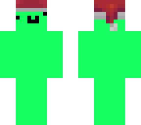 Sea Green Derp Middle Face Christmas Hat | Minecraft Skin