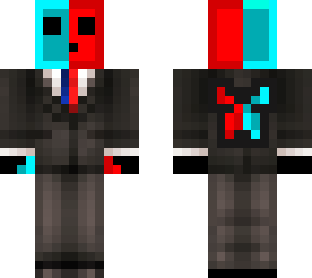 Blue and red Minecraft slime skin | Minecraft Skin