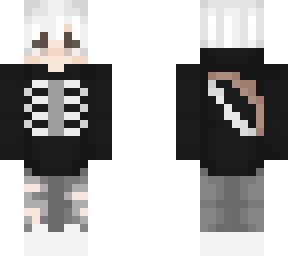 Minecraft Anime Boy Skeleton
