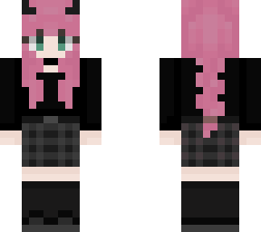 Pink hair devil girl | Minecraft Skin