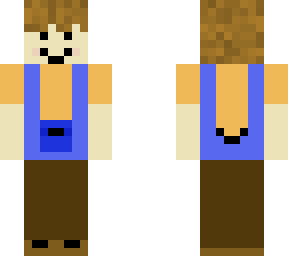 A little boy in blue and orange overalls | Minecraft Skin